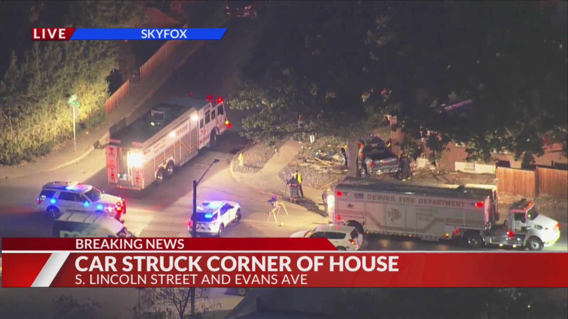 Car crashes into side of Denver home Friday morning