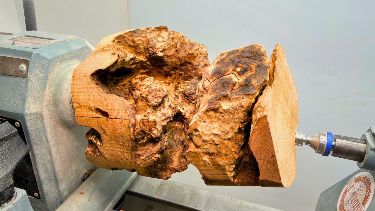 Turning a black locust masterpiece with blue resin