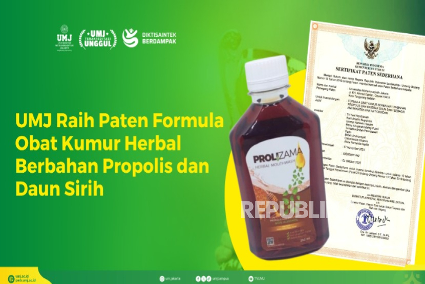 UMJ Raih Paten Formula Obat Kumur Herbal Berbahan Propolis dan Daun Sirih