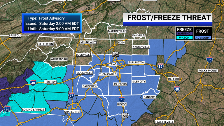 Sunny skies and no rain on a cool Halloween night in the Triad