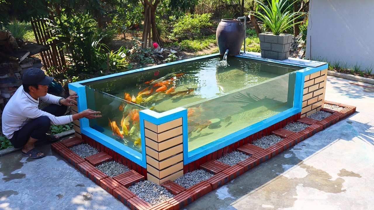 Étang à carpes koï de jardin DIY (étape par étape) – Décoration de jardin