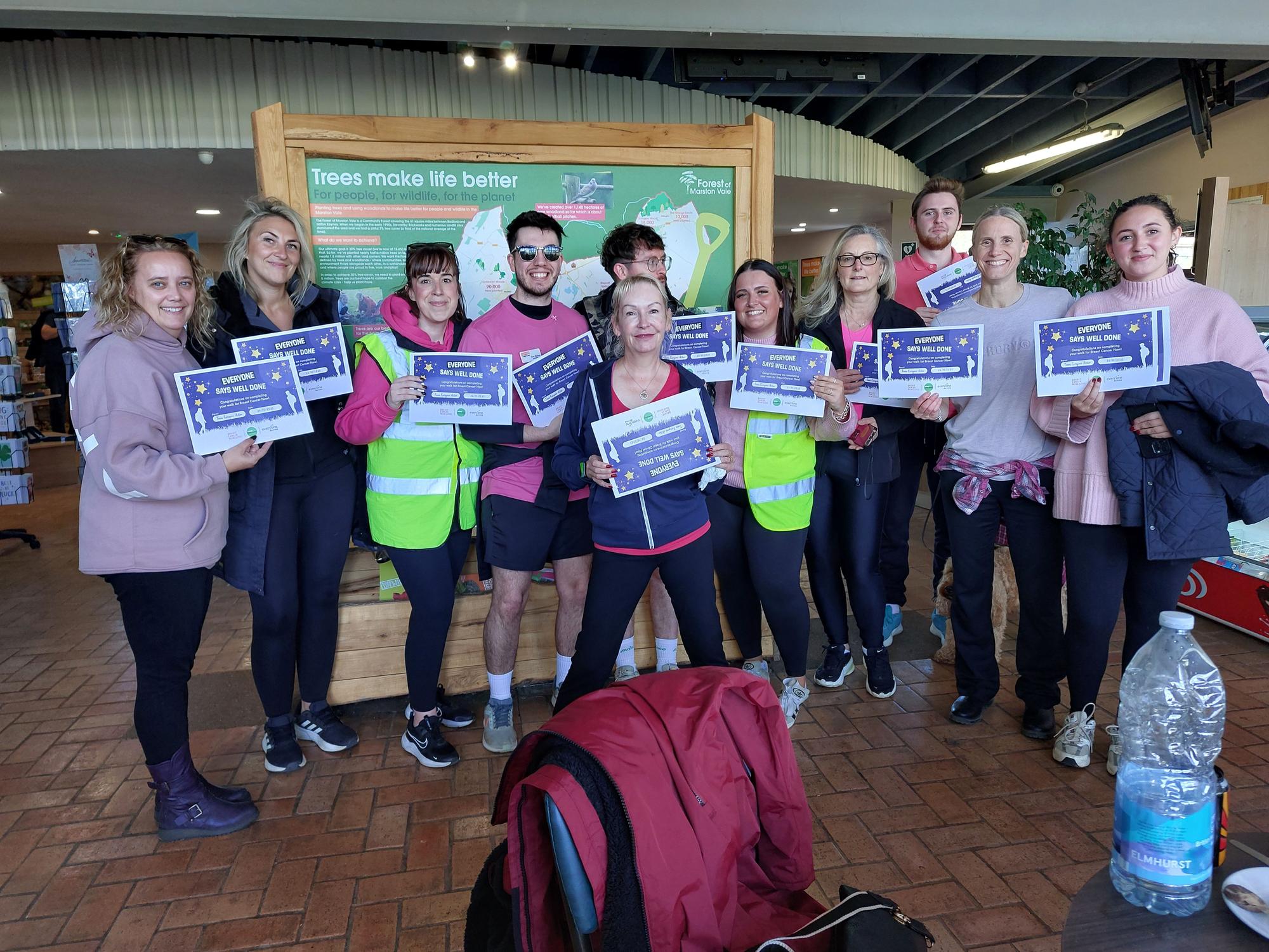 Local wellbeing walk raises £600 for breast cancer charity