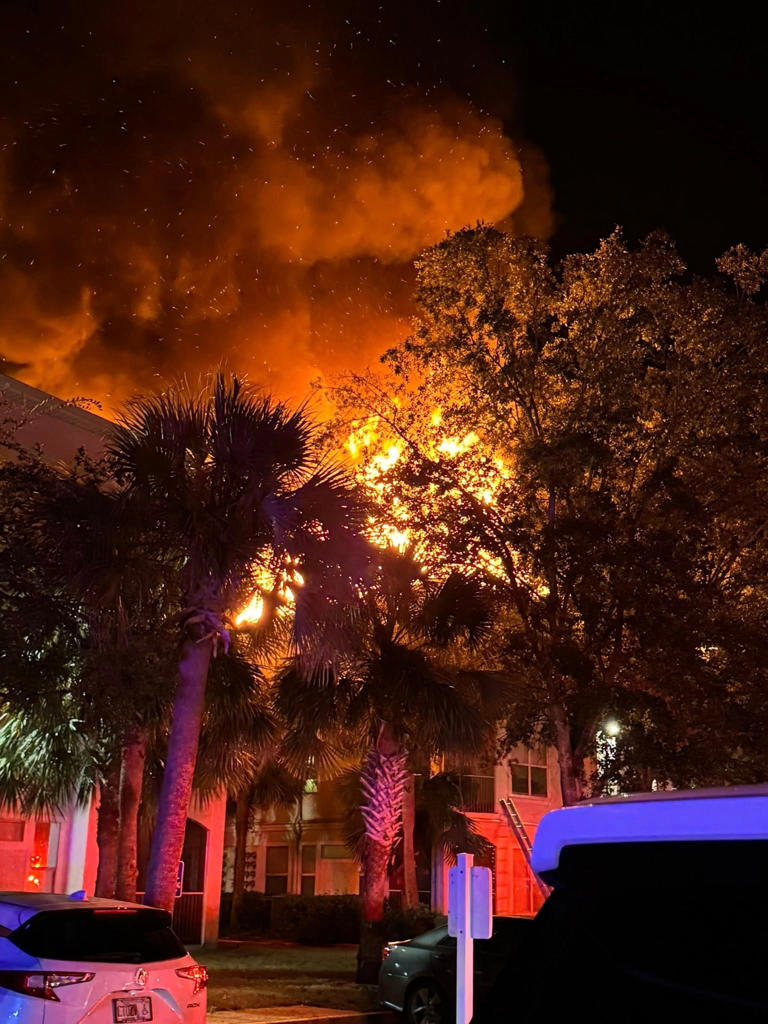 Structure fire at Legacy Apartments, no injuries reported