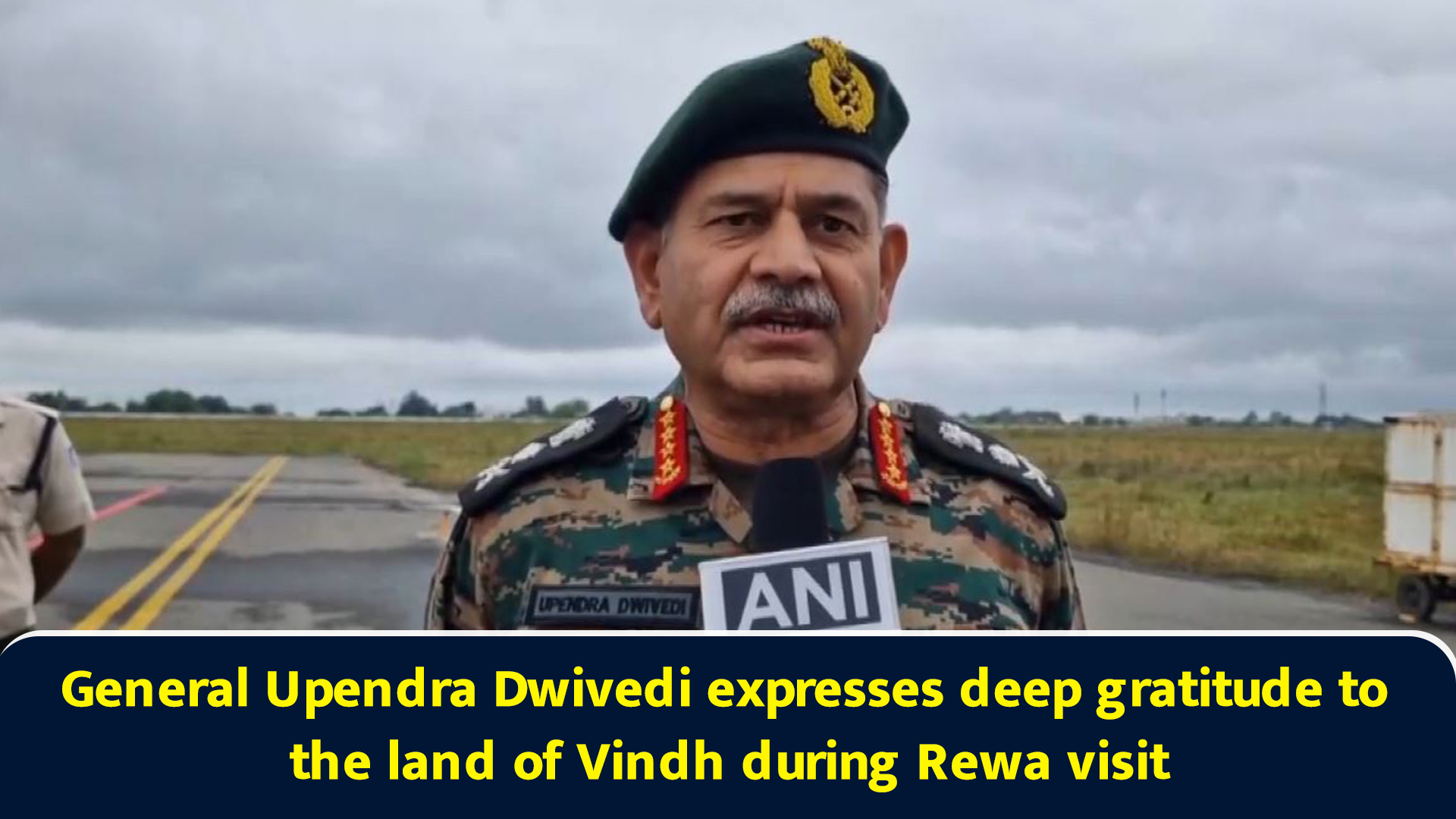 General Upendra Dwivedi expresses deep gratitude to the land of Vindh ...