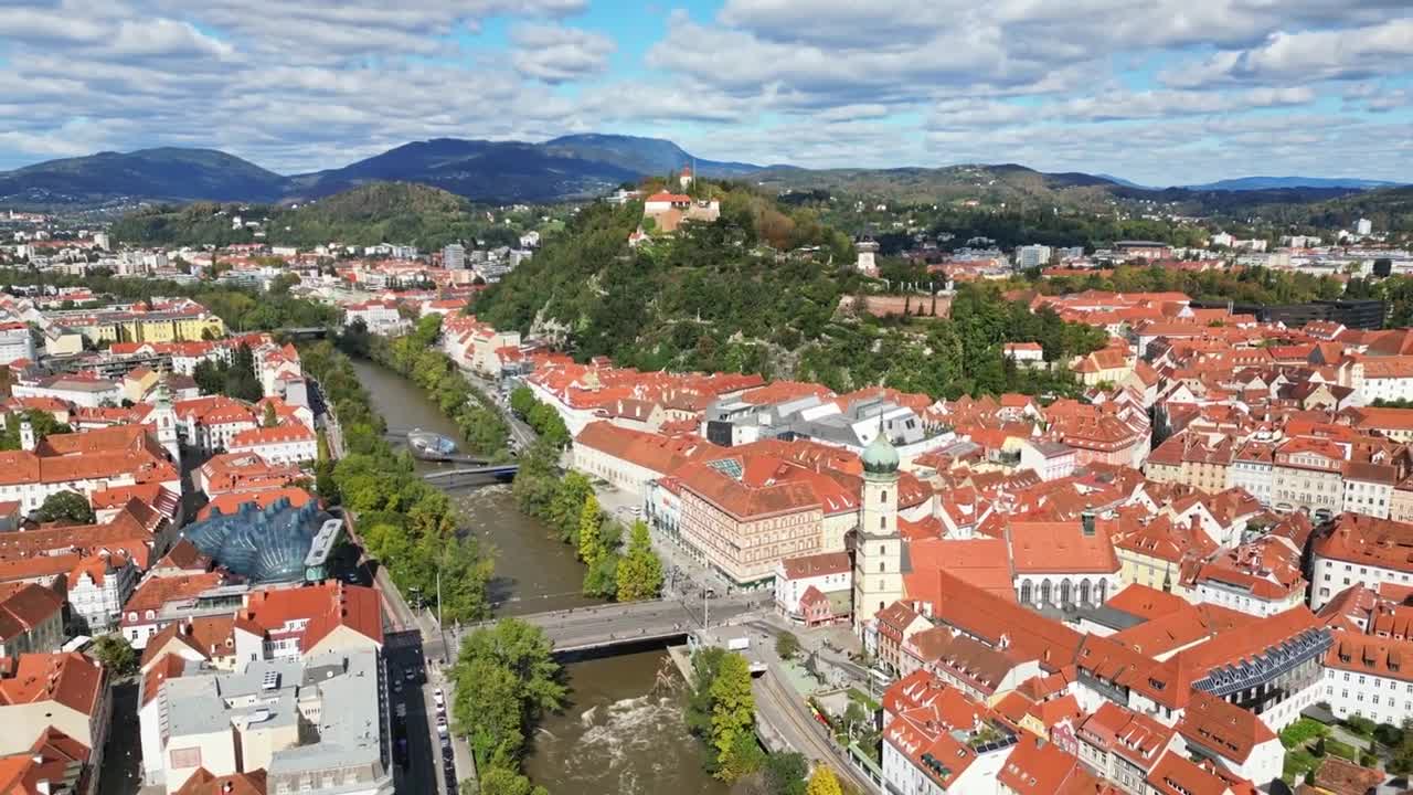 Drone Flight Over Graz, Austria Reveals Historic UNESCO Site
