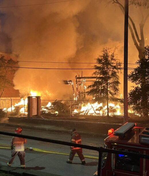 Crews continue to battle massive Birmingham Southside fire
