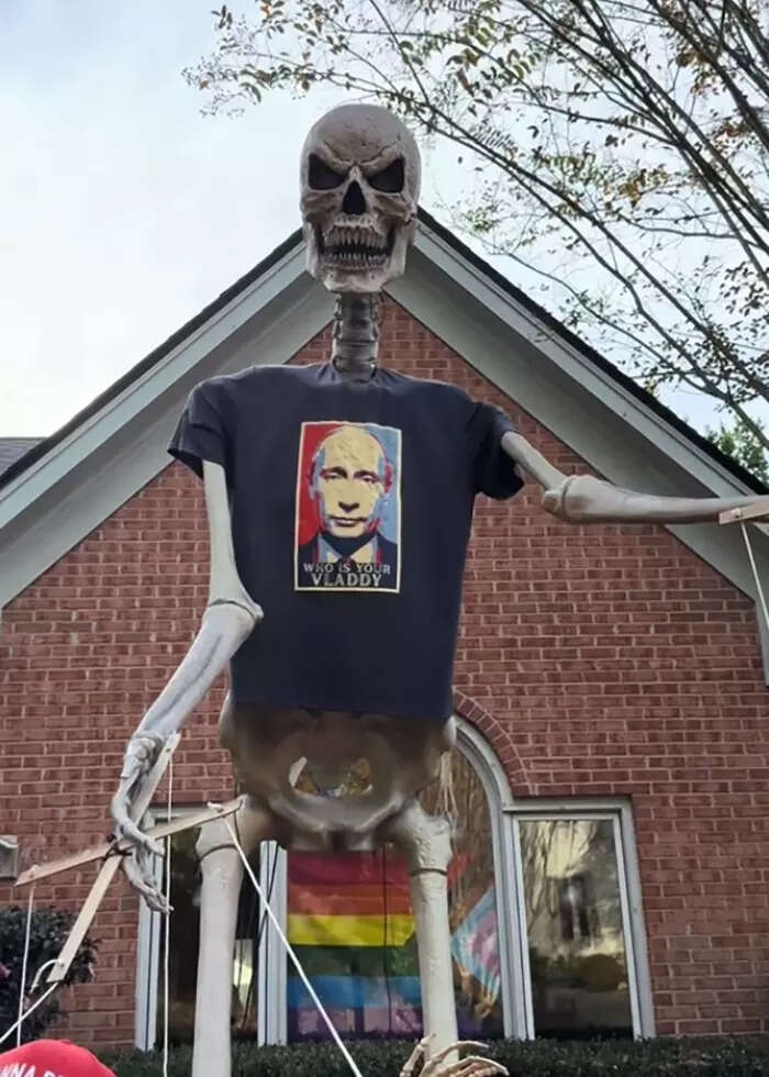 Wild anti-MAGA Halloween display goes viral — you won’t believe the details