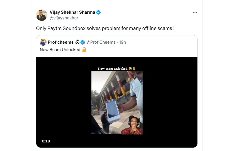 Razorpay founder, Paytm CEO react as video of QR code ‘scam’ goes viral