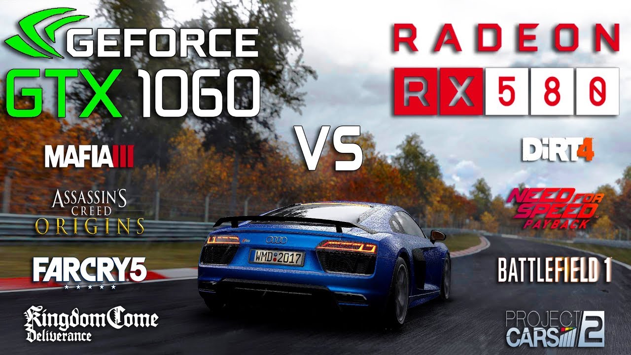 RX 580 vs GTX 1060 test in 8 new games (Ryzen 5 2600)
