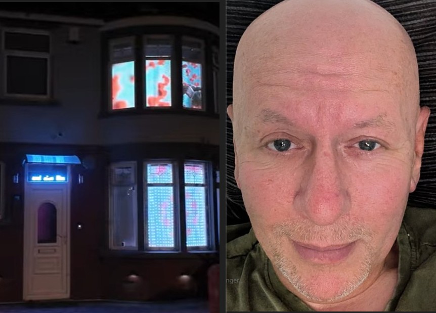 I've set up Blackpool's only Remembrance Day projection at my house