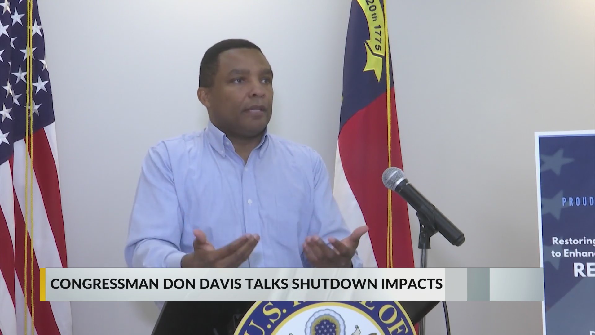 Congressman Don Davis talks government shutdown concerns in ENC