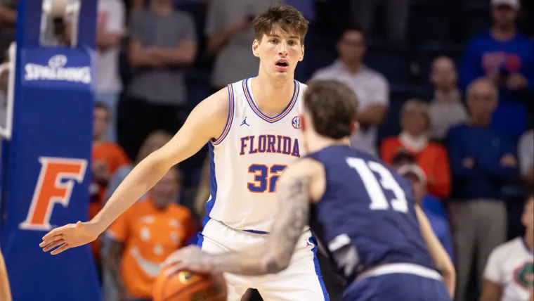 Olivier Rioux talks about making history in Florida's 104–64 win over UNF