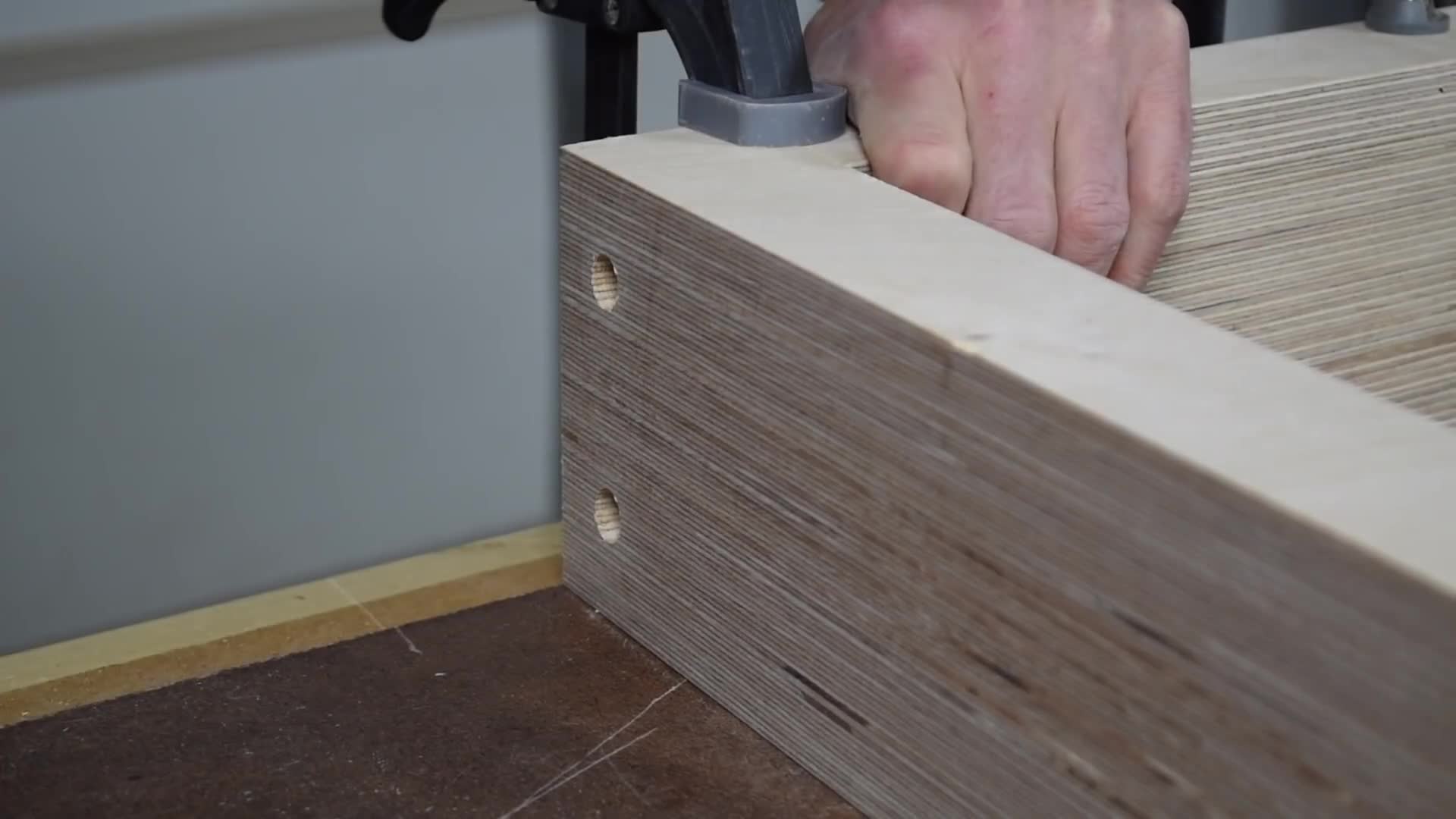 DIY modern plywood dining table