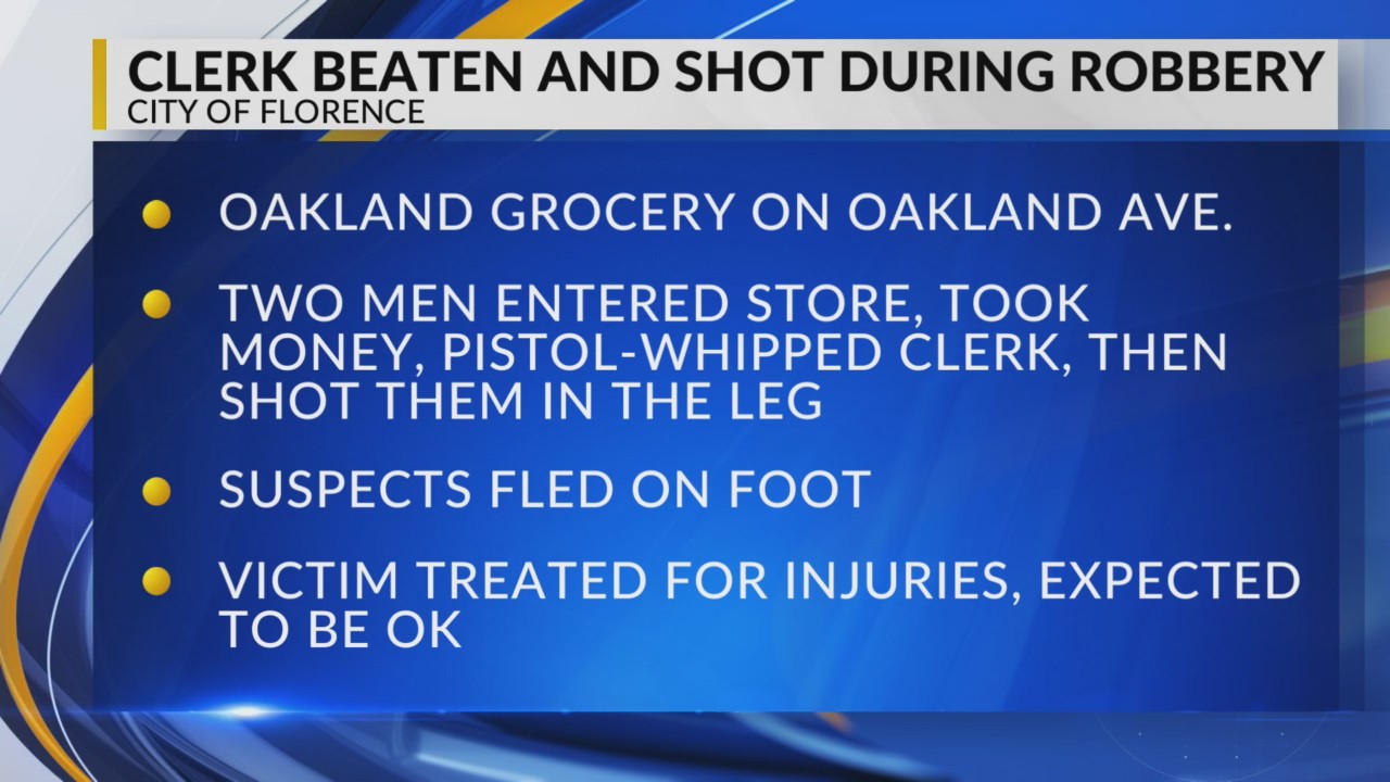 Florence grocery store employee pistol-whipped, shot in the leg during ...