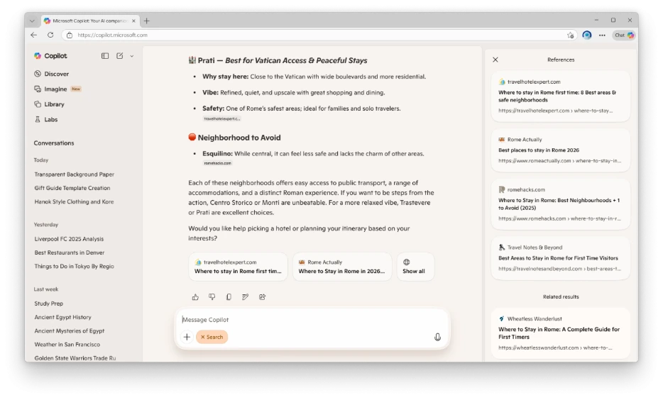 Microsoft brings AI Search to Copilot with emphasis on citations