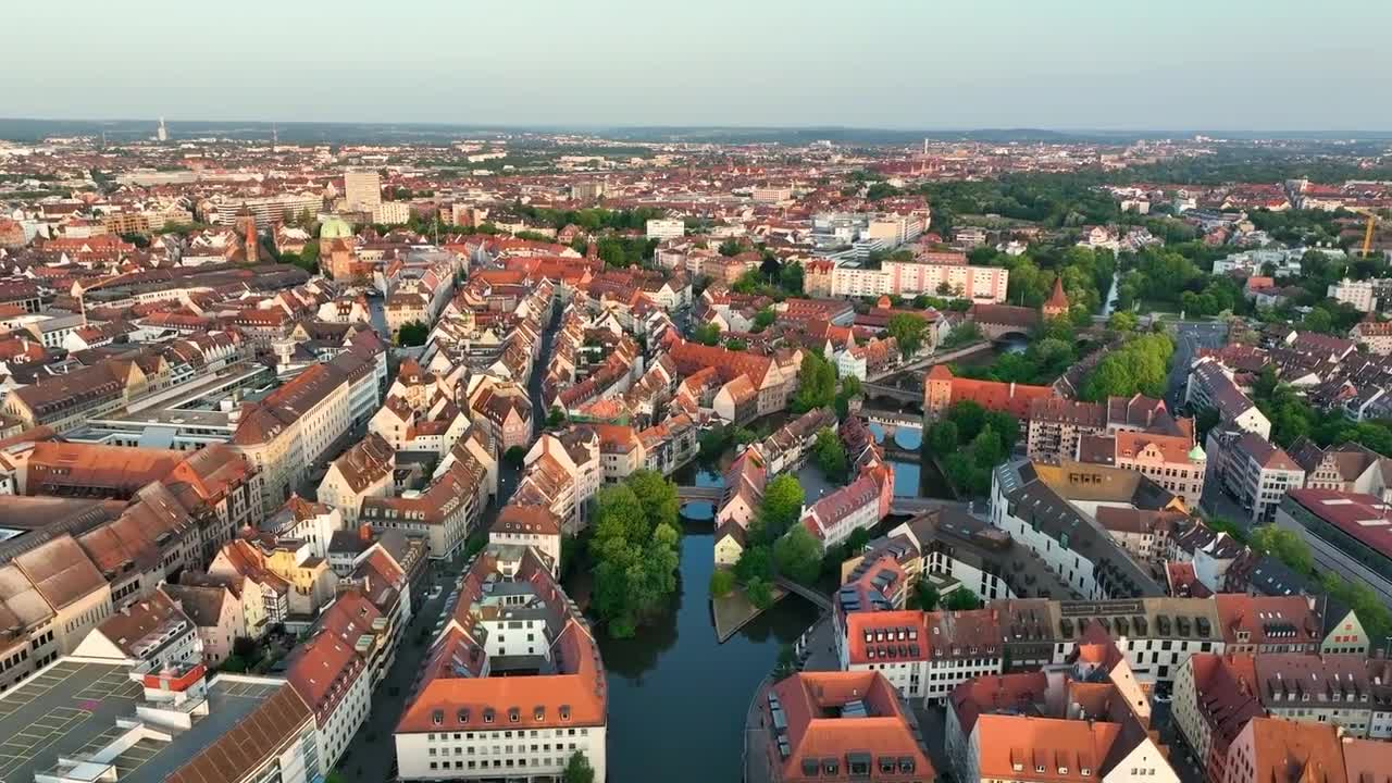 Drone Tour of Nuremberg: Germany's Historic Bavarian City