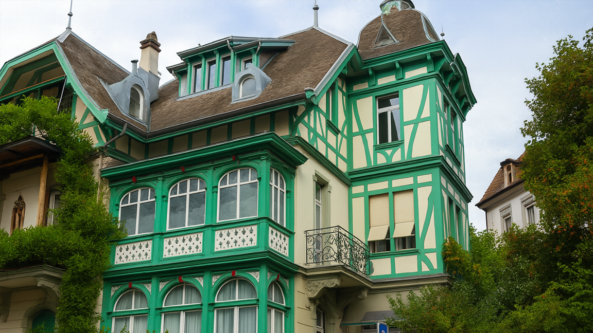 A Colorful House in the Heart of Switzerland