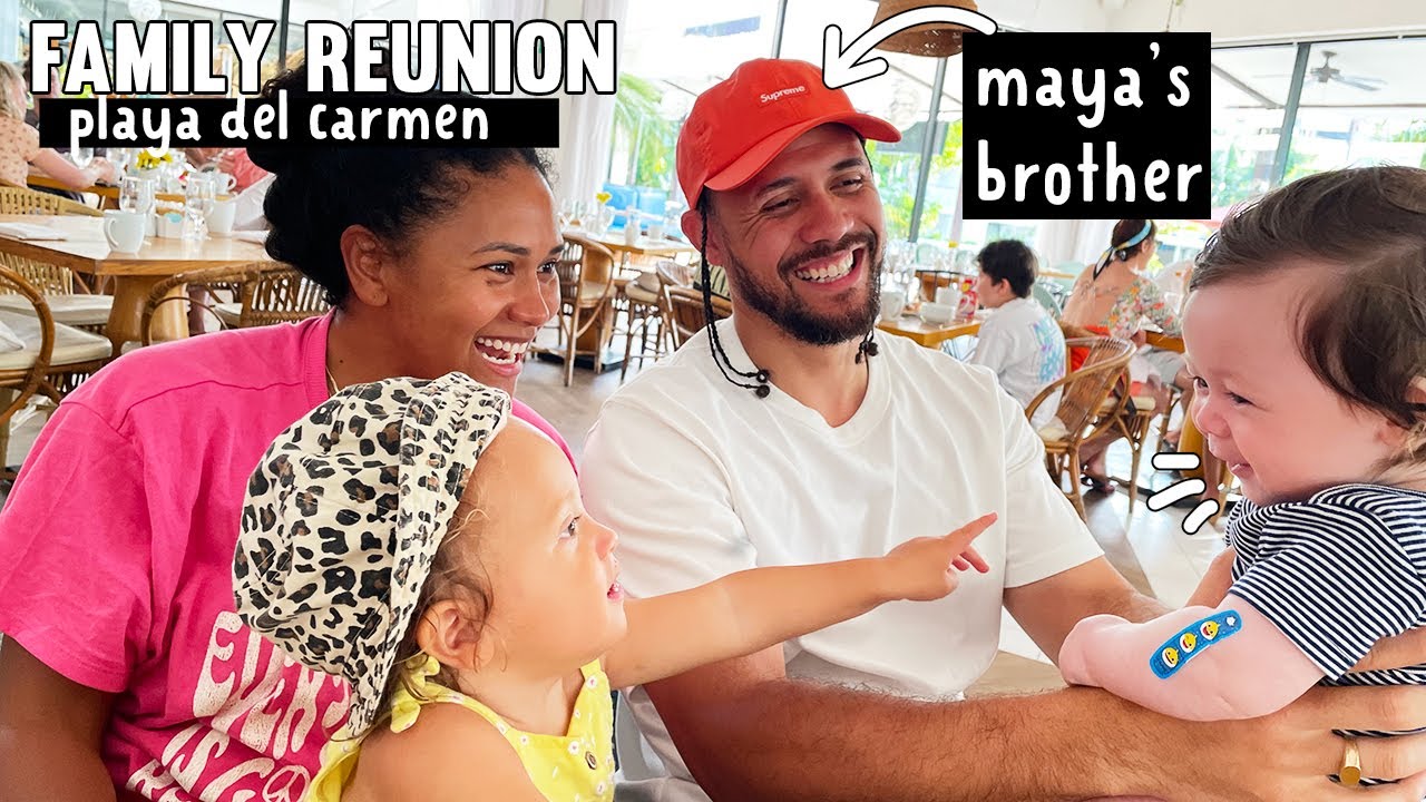 Introducing our daughter to her family in Playa del Carmen