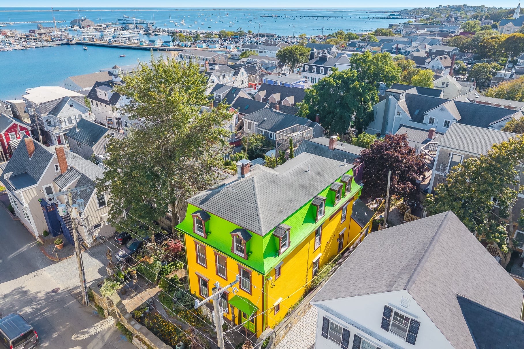 Yellow and lime green, this $4.8M Provincetown house was an artists ...