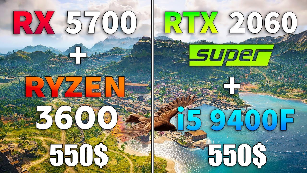RX 5700 + Ryzen 5 3600 vs RTX 2060 SUPER + i5 9400F