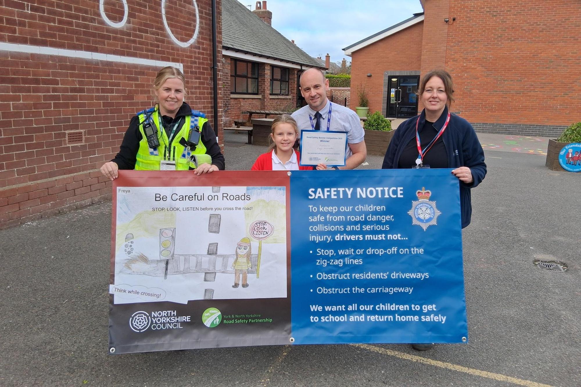 Winning designs revealed in Scarborough road safety banner competition