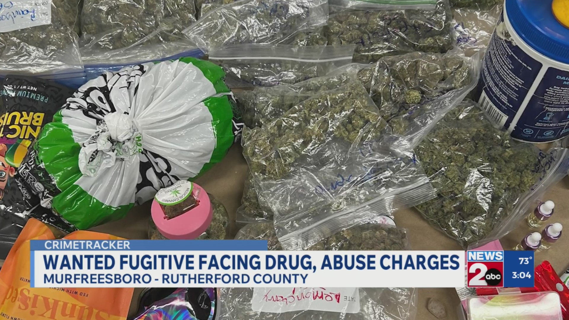 Wanted fugitive facing drug, abuse charges