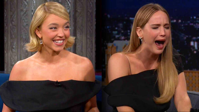 Sydney Sweeney on Late Show, Jennifer Lawrence on Tonight Show