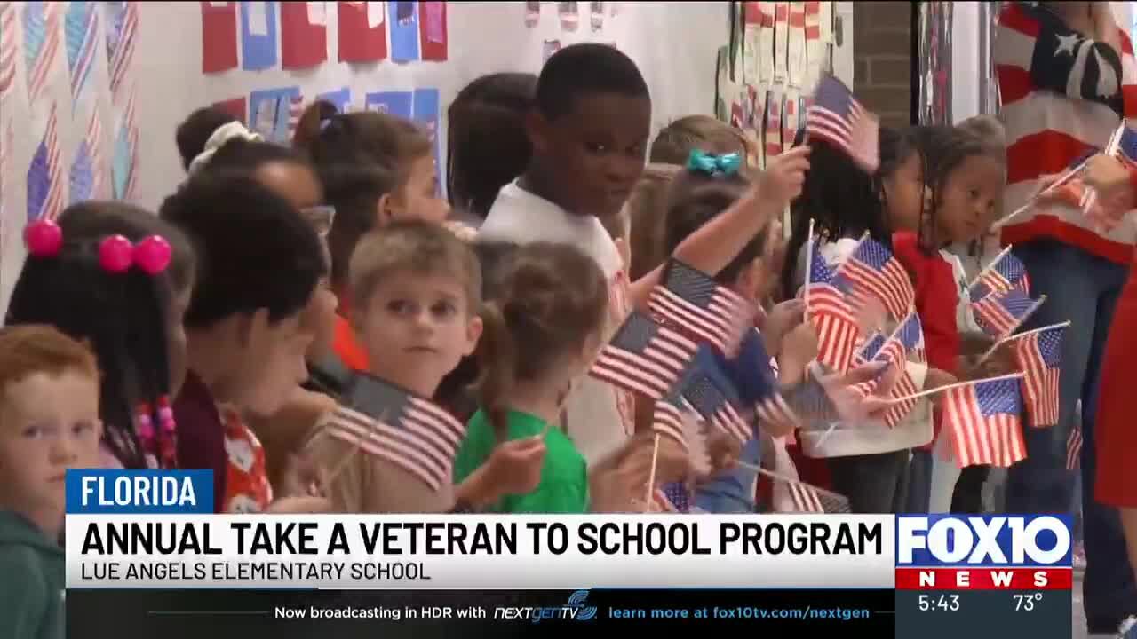 Blue Angels Elementary honors veterans with annual school parade