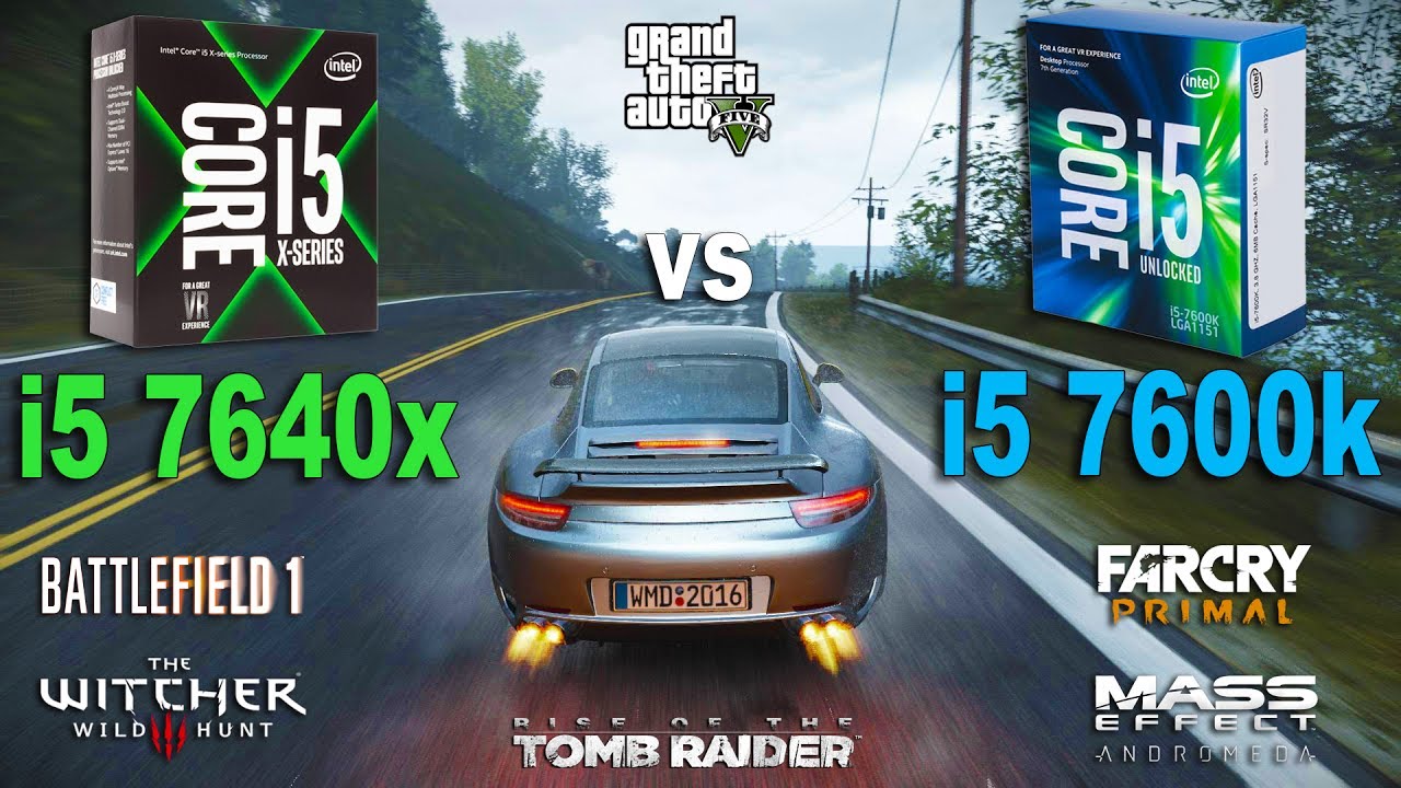 I5 7640X vs i5 7600K test in 7 games