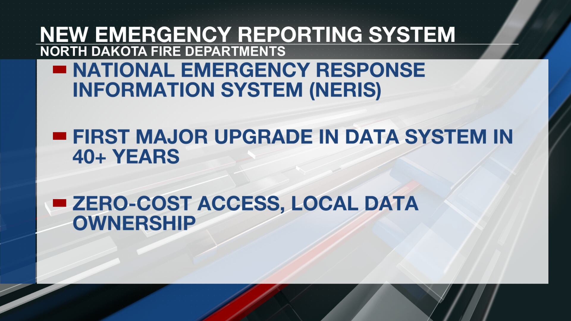 ND Fire Departments to implement new emergency reporting system