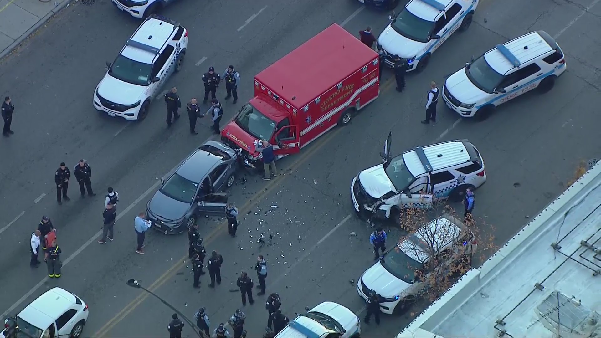Ambulance surrounded by police in Austin neighborhood