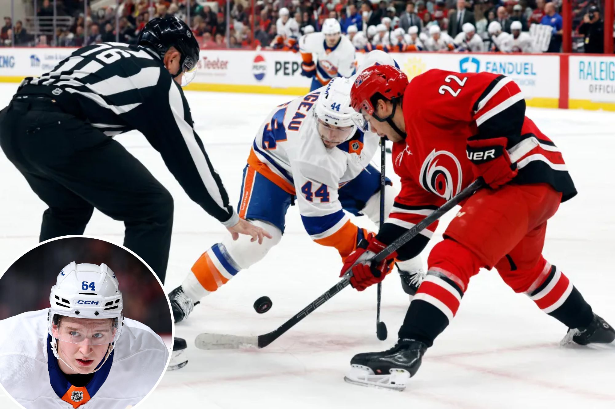 Islanders’ Jean-Gabriel Pageau imparting faceoff wisdom to Cal Ritchie