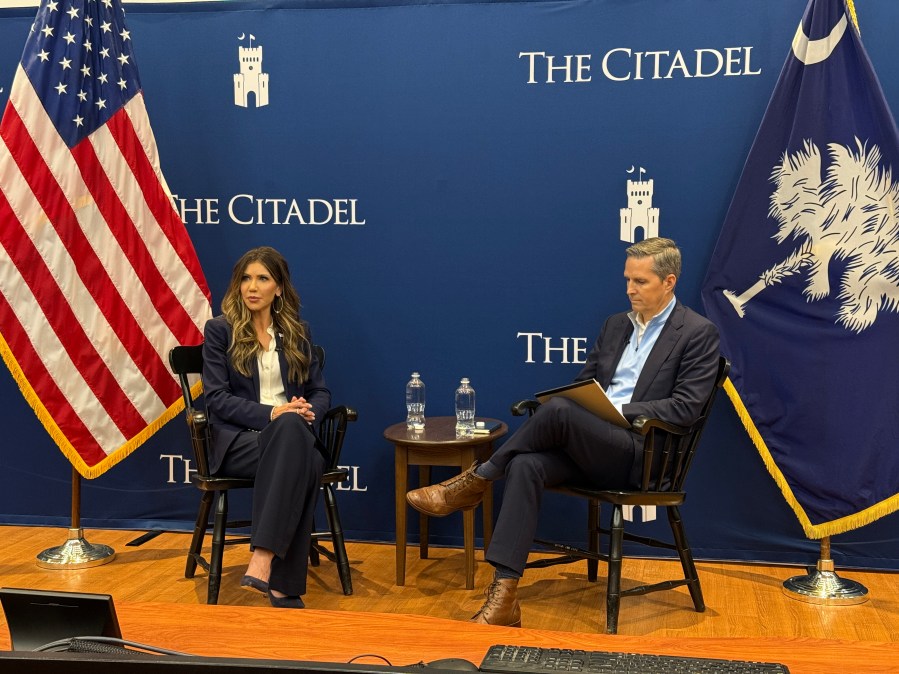 U.S. Secretary of Homeland Security Kristi Noem hosts fireside chat ...