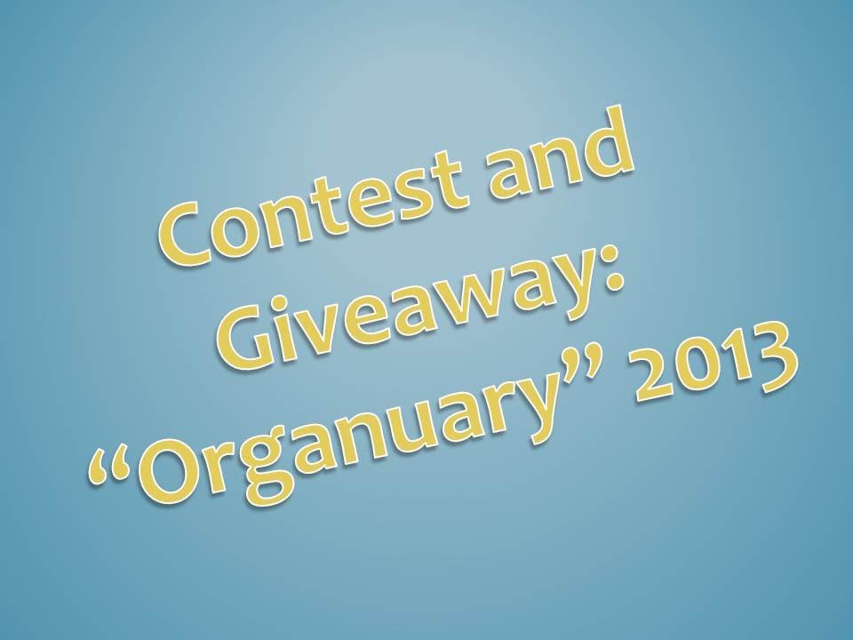 Closed contest and giveaway: "Organuary" 2013