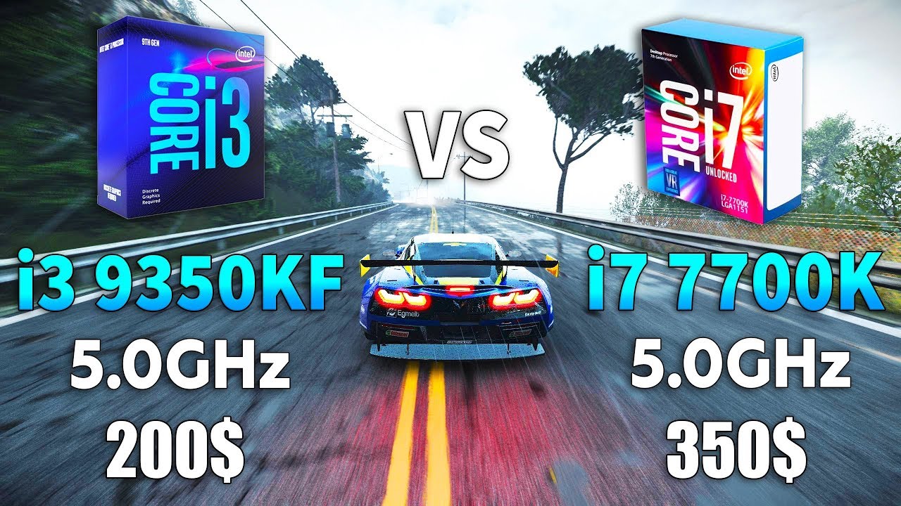 Core i3 9350KF vs Core i7 7700K test in 10 games