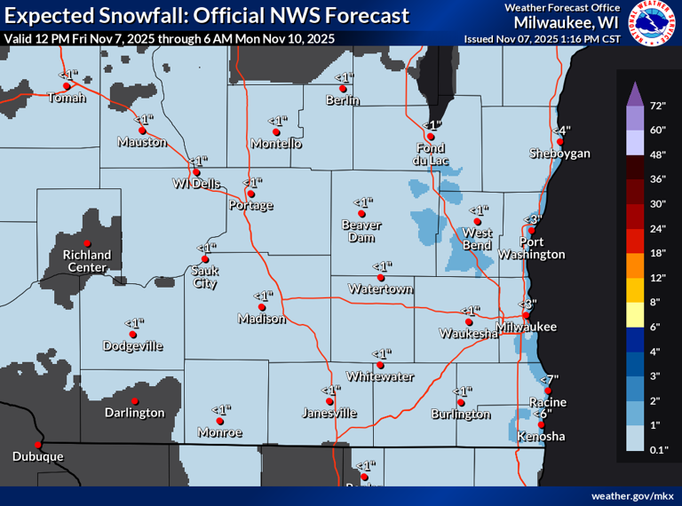 6 Inches Of Snow Possible For Parts Of SE Wisconsin: Weather Forecast