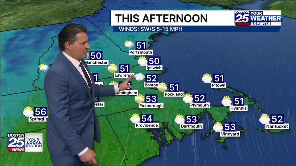 Boston 25 Weather: Friday afternoon forecast