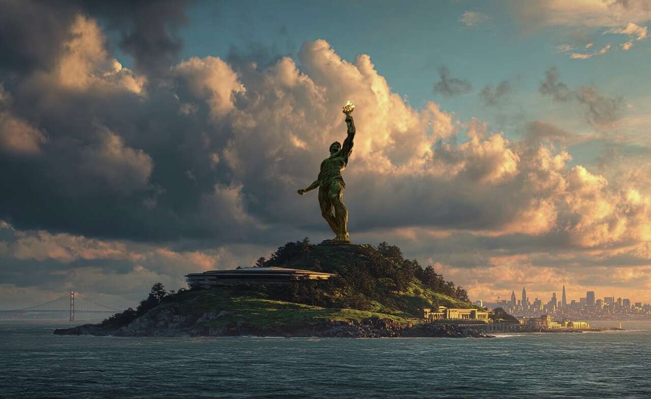 A year later, plans for a $450 million Prometheus statue on Alcatraz remain a digital dream
