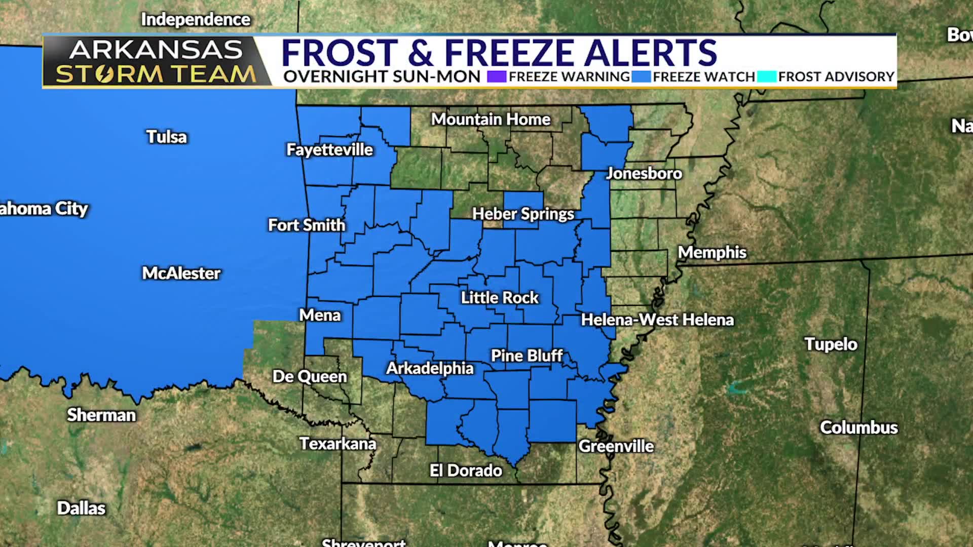 Weekend cold front brings coldest air this season