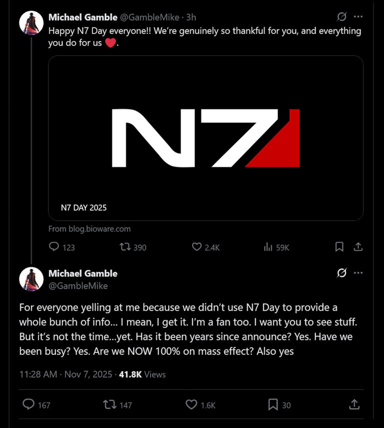BioWare's annual N7 Day update contains a hidden link to an image of a ...
