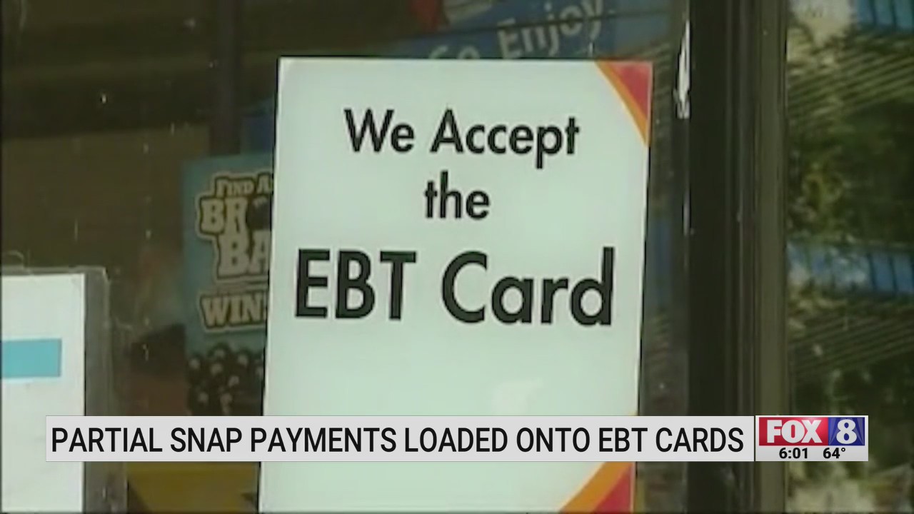 Partial SNAP benefits loaded onto EBT cards