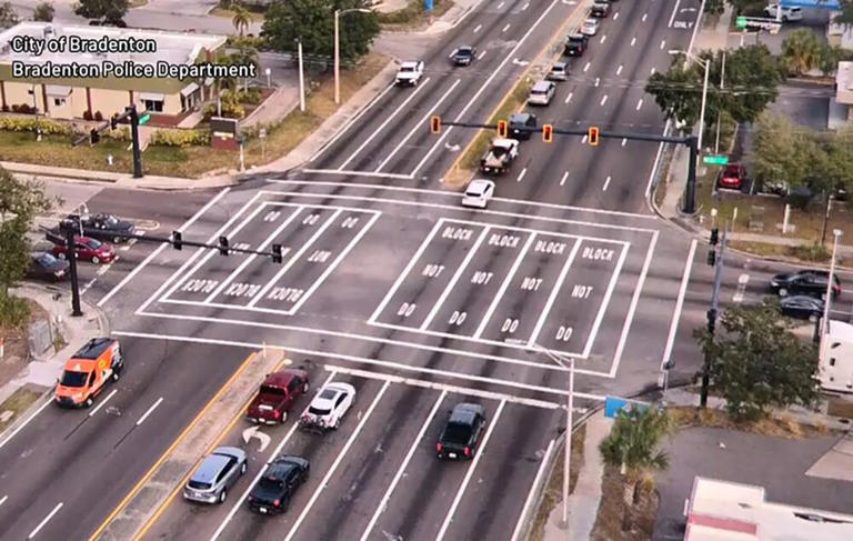 “Don’t Block the Box:” Bradenton adds markings to reduce intersection ...