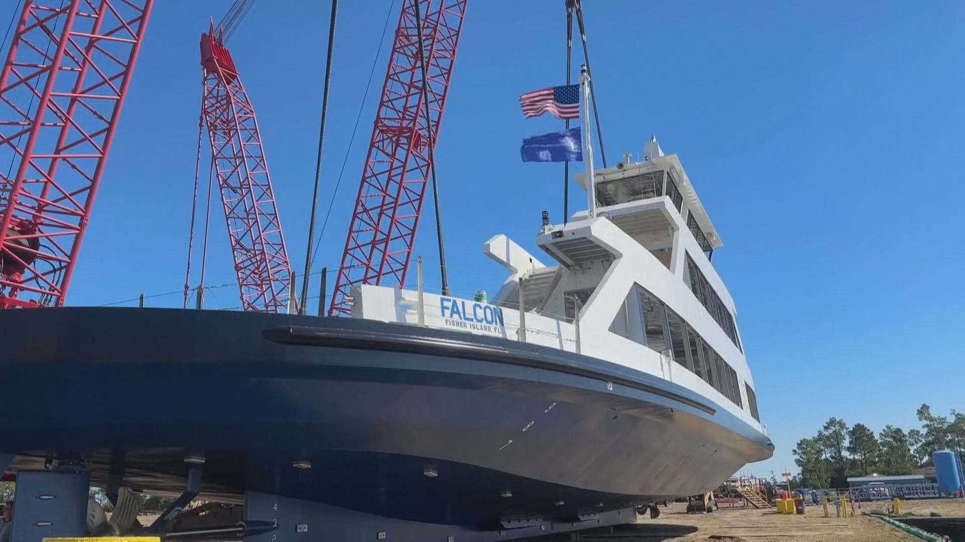 Eastern Shipbuilding launches new ferry for Fisher Island