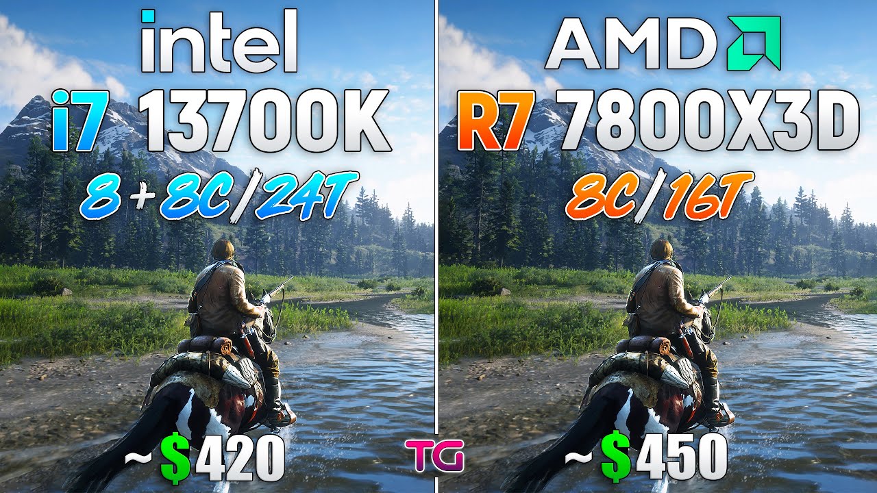 Ryzen 7 7800X3D (simulated) vs Core i7 13700K - Test in 10 games