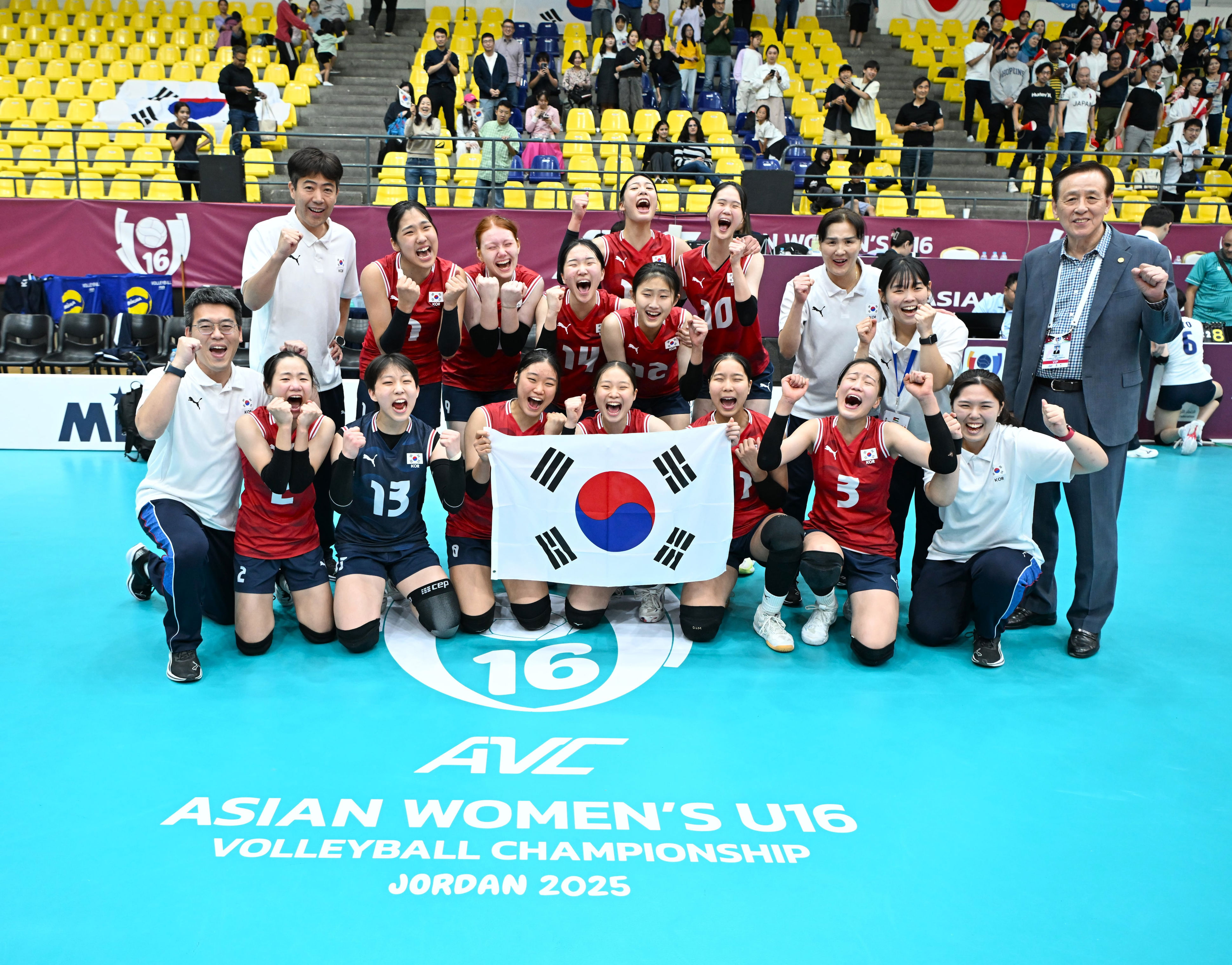 South Korea U-16 Women's Volleyball Team Reaches Asian Final