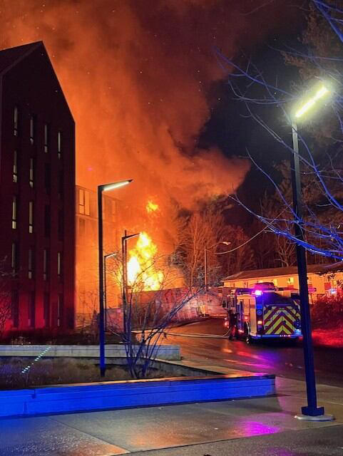 Massive fire in Amherst