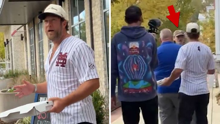 Dave Portnoy confronted by antisemitic heckler outside Mississippi shop