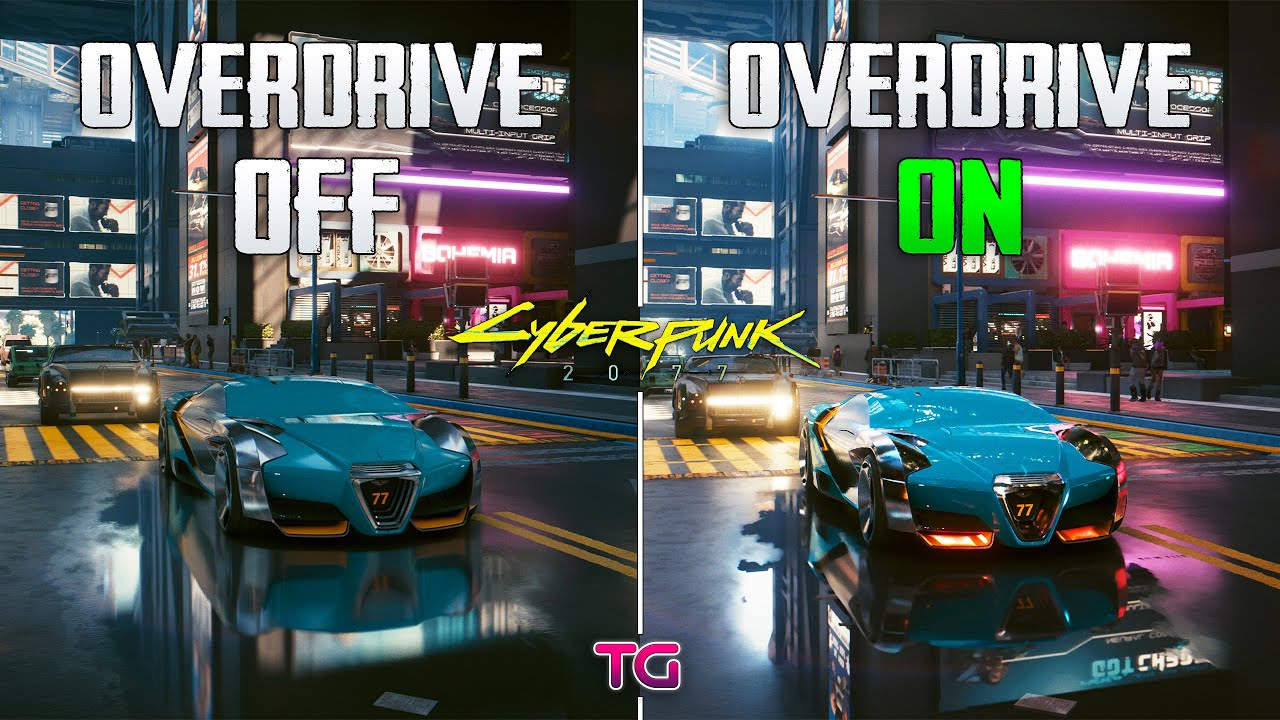 Cyberpunk 2077 ray tracing overdrive on vs off