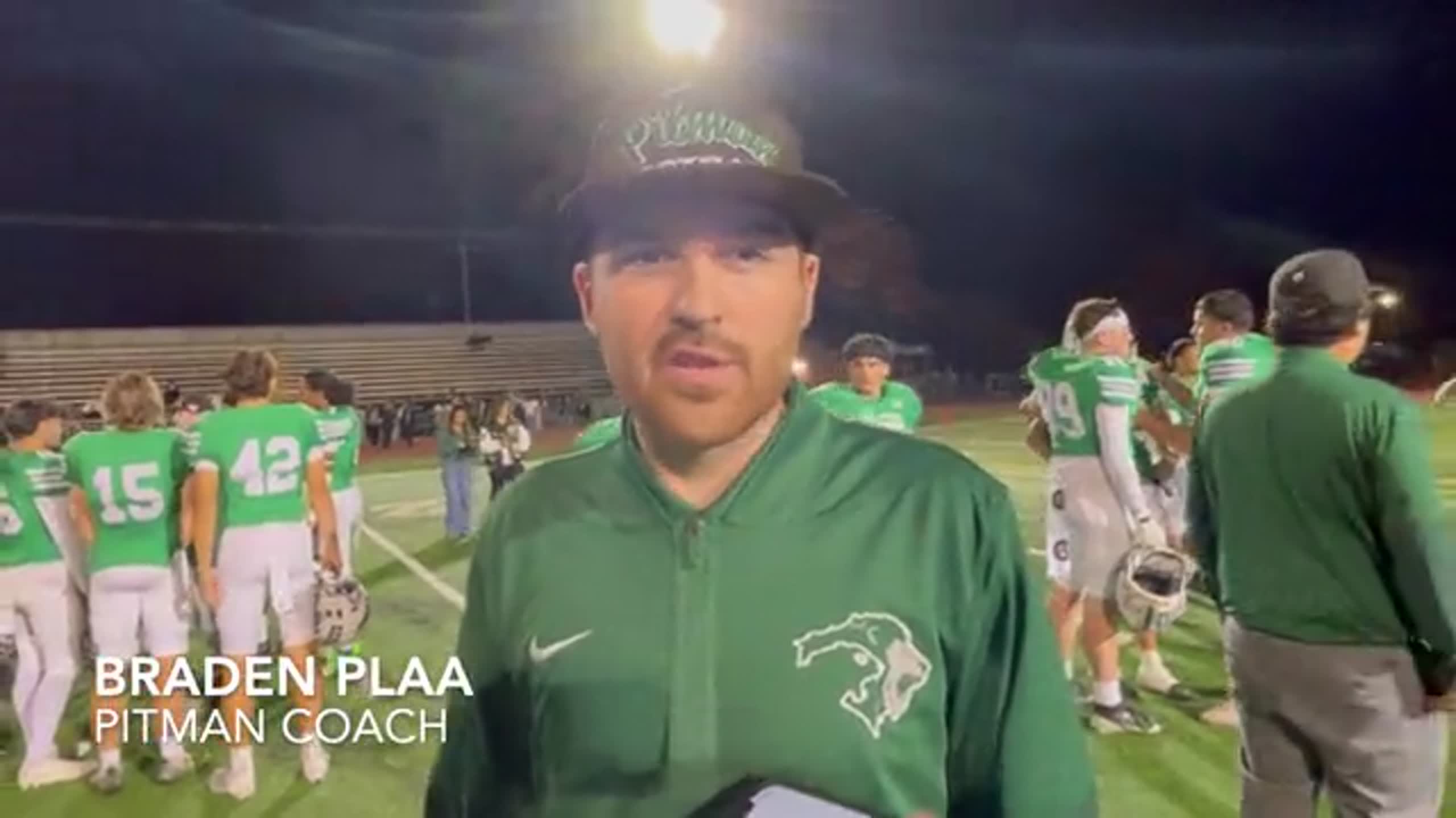 Watch interview with Pitman High coach after loss to Kimball