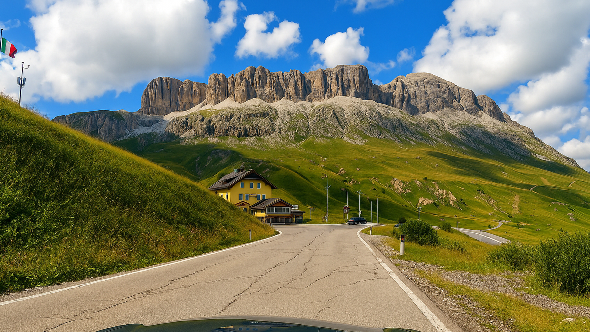 Dolomiten: Traumstraße zum Passo Pordoi (4K)